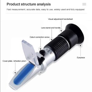 PODEC 3-in-1 Refractometer Honey, Honey Moisture Tester, 10-33% for Measuring Honey Moisture, 1. 5 Times The Clarity & Clear and Accurate Reading, for Honey, Bee Keeping Supplies