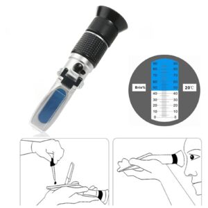 PODEC 3-in-1 Refractometer Honey, Honey Moisture Tester, 10-33% for Measuring Honey Moisture, 1. 5 Times The Clarity & Clear and Accurate Reading, for Honey, Bee Keeping Supplies