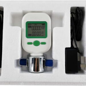 BHYIQI Portable Gas Mass Flow Meter Mass Air Flowmeter with Range 0 to 20L/Min Accracy ±2.5+0.5FS% LCD Display Password Setting Alarm Function