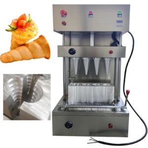 techtongda pizza cone machine 4 cone maker conch spiral shape pizza cone forming machine pizza cone making equipment 110v 2800w max adjustable temperature 300℃ for restaurant, bakery, cafe, snack