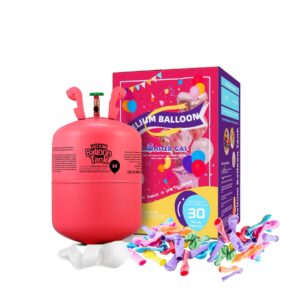 monster gas 7l helium tank for balloons at home, balloon helium tank up to 30 latex balloons, small helium tanks, attachment: 50 9" latex balloons+3 white ribbon