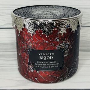 Bath and Body Works Vampire Blood with Skull Lid 3-Wick Candle