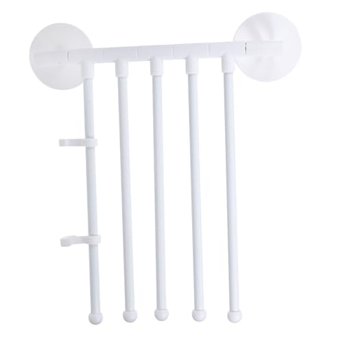 STOBAZA 1 Set Bathroom Towel Rack Towel Bar Drying Rack Swivel Towel Rack Coat Hangers Towels Towel Hanging Holder Towel Hanger Wall Shelf Toilet Tissue Rack Bath Towel Rack White Rubber