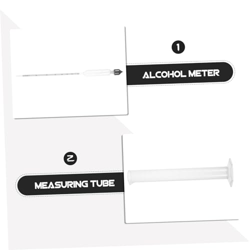 Garneck 3 Sets Wine Making Kit Hydrometer for Beer Brewing Alcoholmeter Tester Kit Compact Graduated Cylinder Household Alcohol Meter Convenient Alcohol Meter Hydrometer Beer Meter Glass