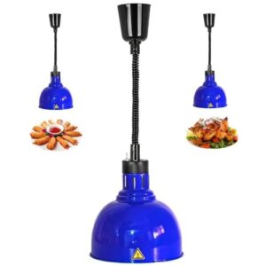 food heat lamp telescopic lamp food warmer lamp hanging barbecue heating chandelier bulb suitable for kitchen,restaurant,blue