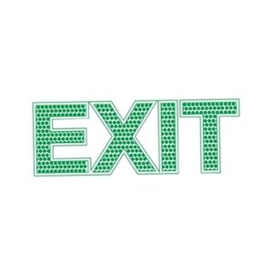 hohopeti exit decal exit wall decal exit photoluminescent signs stickers safety exit sign wall sticker exit wall sticker exit luminous sticker noctilucence exit sign exit sticker green