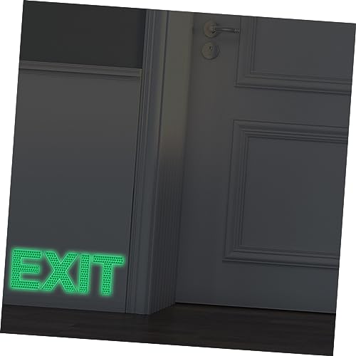 Hohopeti Exit Decal Exit Wall Decal Exit Photoluminescent Signs Stickers Safety Exit Sign Wall Sticker Exit Wall Sticker Exit Luminous Sticker Noctilucence Exit Sign Exit Sticker Green