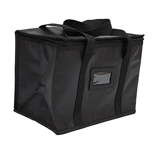 Hoement Insulation Bags Food Pouches Hand Bags Tote Bags Grocery Bags Large Capacity Tote Bag Bag Insulated Bags for Food Cooler Bag Insulated Food Carrier Bag Woven Black