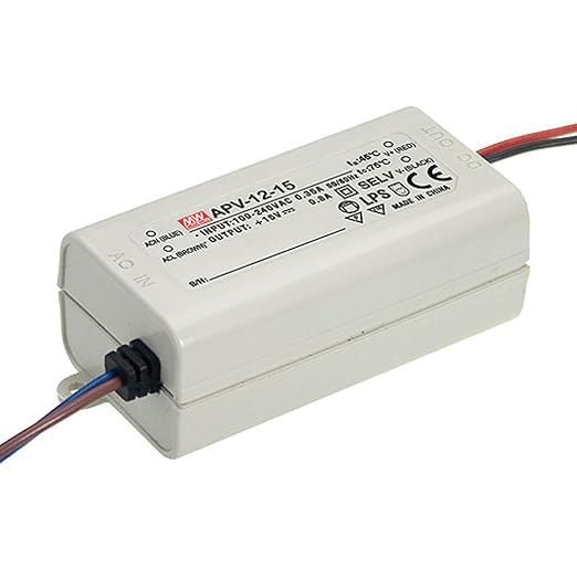 APV-12-15 15V 0.8A 12W LED Driver - Compact, Efficient, Reliable - Ideal for Signage and Displays