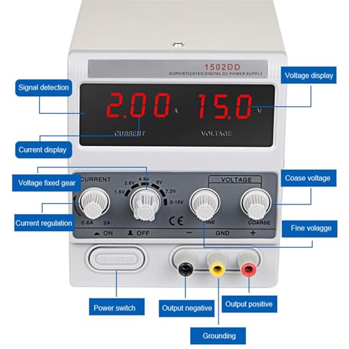 DC Regulated Power Supply Adjustable Digital Display 15V 2A Bench Power-Supplies Voltage Regulator 220V 50/60HZ