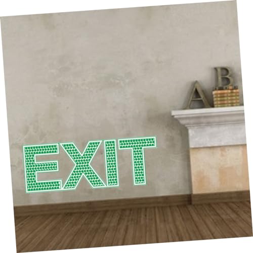 SOESFOUFU Exit Sign Sticker Luminous Exit Sign Emergency Door Exit Sign Exit Sticker Noctilucence Exit Sign Safety Exit Sign Wall Sticker Exit Wall Decal Exit Decal Exit Wall Sticker Green