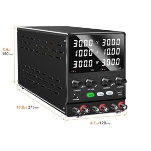 30V10A DC Dual-Channel Power Supply Adjustable Variable Multiple Output Regulated Series Parallel Connection 60V(605,110V)