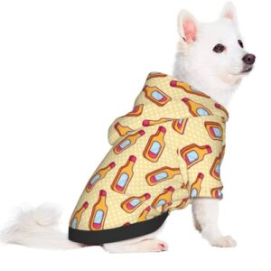 Digital Thermometer Seamless Pattern Dog Sweater Winter Pet Dog Hoodie Sweatshirts Warm Soft Dog Clothes X-Small