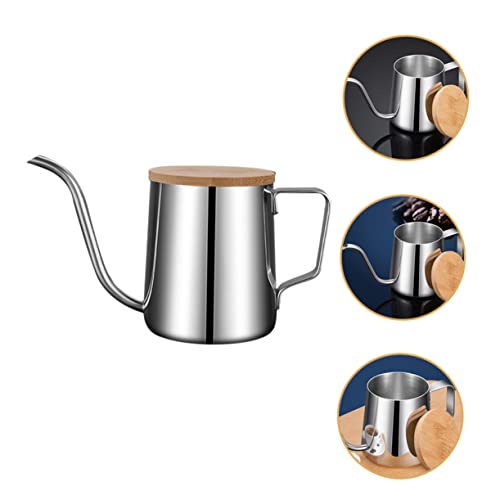 OKUMEYR Coffee Pot Teakettle for Stovetop Espresso Machine Loose Leaf Tea Steeper Pot Stovetop Espresso Gooseneck Kettle Stove Kettle Kettle Drip Kettle Silver Stainless Steel