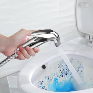 1/2PCS Toilet Bidet Sprayer Shower Head Silver Plastic Wc Clean Handheld Bathroom Accessories Water Hose Spray Wash