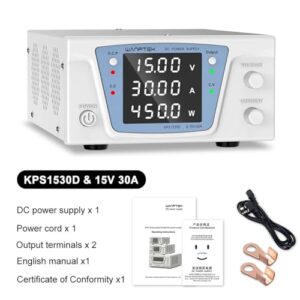 1PCS Desktop DC Power Supply 60V 20A Regulated Power Output 4-Digit LED Display Digitally Adjustable OCP Short Circuit Warning(KPS1530D,220V)