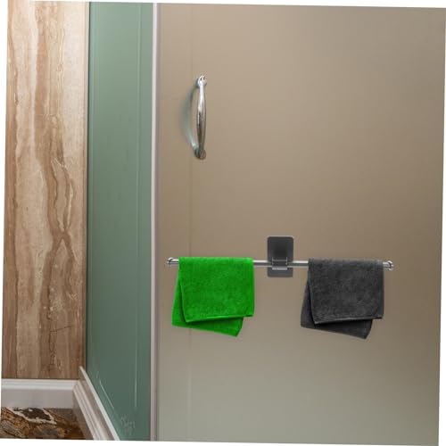 Garneck No Punch Towel Rack Towel Holder for Bathroom Kitchen Hanging Mounted Towel Rack Towel Bars for Bathroom Kitchen Towel Bar Wall Towel Bar Punch Rack Towel Bar for Bathroom Abs