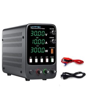 1pcs laboratory power supply, 0-30 v 0-10 a, dc adjustable power supply with 4-digit led display, encoder adjustment knob and output(aps3010h 30v 10a)