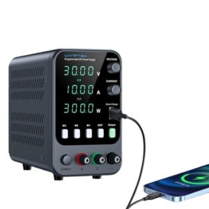 adjustable dc power supply with 4-digit led display; 5v/3.6a usb fast charging with 3-group memory with encoder adjustment(aps1602h 160v 2a)