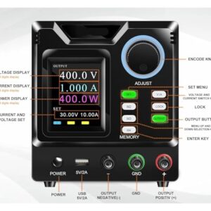 DC Power Supply 400V 1A 200V 300V Power Banks Output Switch Circuit Board Power On Test(400V1A 400W,110V)