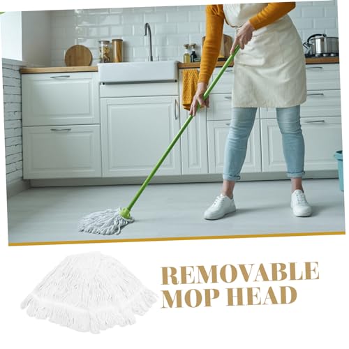 ULDIGI Mop Replacement Head Spins Mop Refill Floor Cleaning Mop Head Wet Mop Head Refill Commercial Mop Head Floor Sweeper Household Mop Pad Spray Mop Head Mop Heads White Cotton Thread