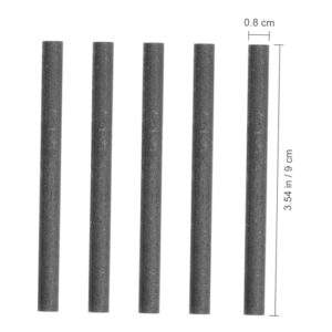 COSMEVIVI 10pcs Electrode Bar Black Carbon Rod Graphite Rods Graphite Electrode Cylinder Rod Tube Cylinder Electrode Tube Bars Graphite Rod Black for Metallurgy Carbon Rods Electrode Arc Rod