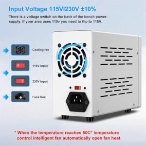 DC Power Supply, 30V 10A Benchtop Power Supply with Precise Voltage and Current Setting Buttons, with USB Quick Charge Display(GC3010B,220V AU Plug)