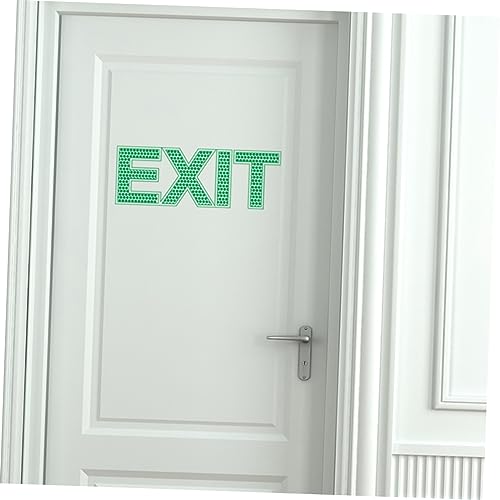 SOESFOUFU Exit Sign Sticker Luminous Exit Sign Emergency Door Exit Sign Exit Sticker Noctilucence Exit Sign Safety Exit Sign Wall Sticker Exit Wall Decal Exit Decal Exit Wall Sticker Green