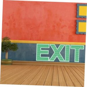 SOESFOUFU Exit Sign Sticker Luminous Exit Sign Emergency Door Exit Sign Exit Sticker Noctilucence Exit Sign Safety Exit Sign Wall Sticker Exit Wall Decal Exit Decal Exit Wall Sticker Green