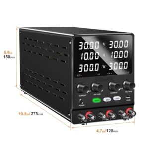 DC Variable Adjustable Dual-Channel Power Supply 3-Way 30V 10A 60V 20A Parallel Functions 300W 360W(SPS305-2KD,220V)