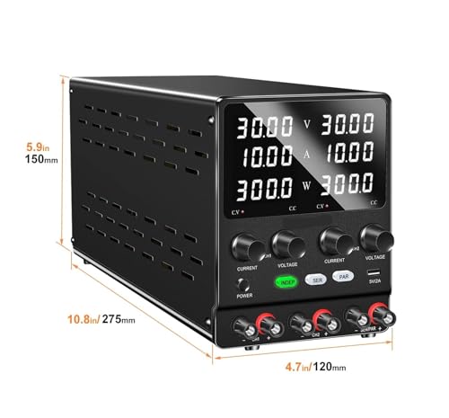 DC Variable Adjustable Dual-Channel Power Supply 3-Way 30V 10A 60V 20A Parallel Functions 300W 360W(SPS305-2KD,220V)