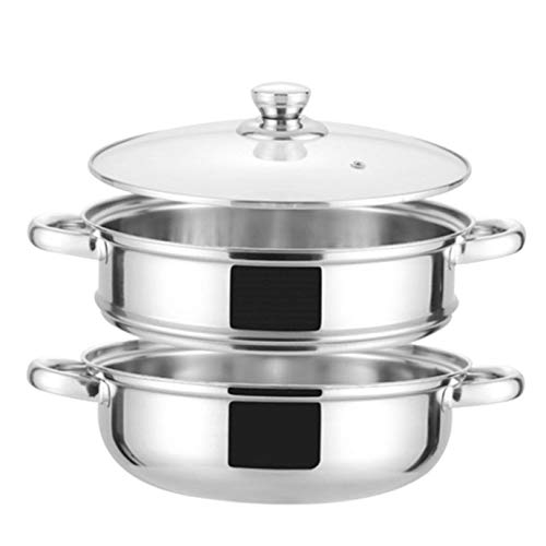 28CM Two-layer Soup Stock Pots With Steamer Stainless Steel Layer Multi-purpose Multi-function Cooking Pot