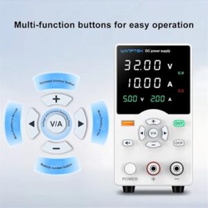 DC Power Supply, 30V 10A Benchtop Power Supply with Precise Voltage and Current Setting Buttons, with USB Quick Charge Display(GC3010B,220V AU Plug)