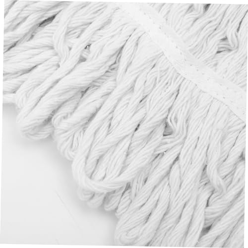 HONMEET Mop Replacement Head Wet Mop Head Refill Mop Head Commercial Mop Head Floor Sweeper Mop Refill Replacement Mop Refill Accessory Cleaning Mop Replacement Cotton Thread White