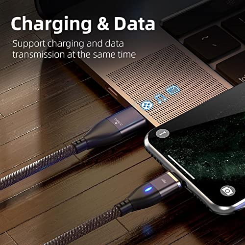 BoxWave Cable Compatible with ID Scan IDWare Falcon ID & Passport Scanner - MagnetoSnap PD AllCharge Cable (100W), Magnet PD 100W Charging Cable USB Type-C Micro USB - Jet Black