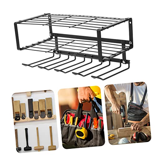 ANDRESLAD Electric Drill Storage Rack Screwdriver Organizer Power Tool Holder Eletric Screwdrivers Screwdriver Electric Drill Organizer Power Screwdriver Power Tool Rack Carbon Steel Black