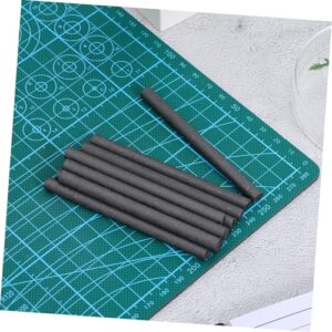 COSMEVIVI 10pcs Electrode Bar Black Carbon Rod Graphite Rods Graphite Electrode Cylinder Rod Tube Cylinder Electrode Tube Bars Graphite Rod Black for Metallurgy Carbon Rods Electrode Arc Rod