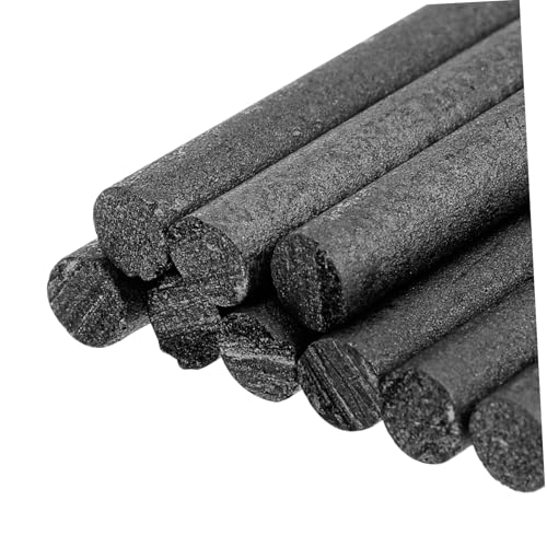 BUGUUYO 10pcs Electrode Bar Carbon Fiber Rod Carbon Rods Electrode Rod Tube Graphite Rods Electrode Graphite Stir Rod Electrode Tube Bar Carbon Fiber Tubes Electrode Cylinder Arc Rod Black