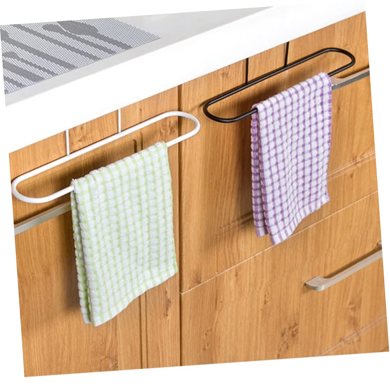 WOONEKY 2pcs Hand Towel Holder Towel Rack for Bathroom Kitchen Towel Holder Cupboard Hanger Towel Rack Hand Towel Rack Towel Rack Bathroom Towel Shelf Cabinet Hanger