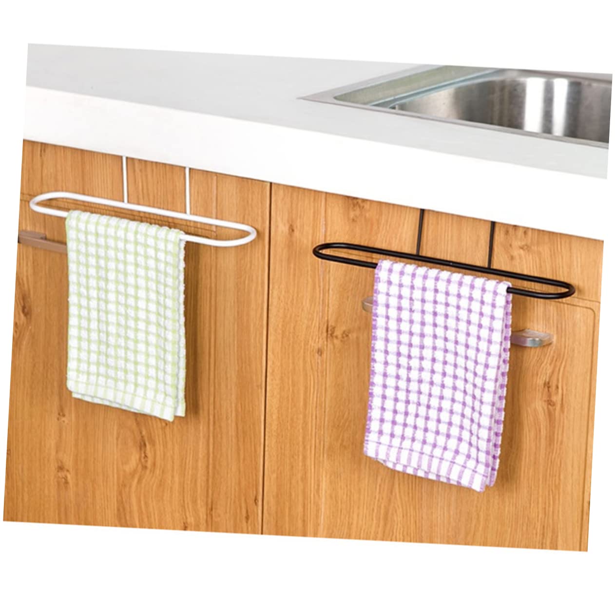 WOONEKY 2pcs Hand Towel Holder Towel Rack for Bathroom Kitchen Towel Holder Cupboard Hanger Towel Rack Hand Towel Rack Towel Rack Bathroom Towel Shelf Cabinet Hanger