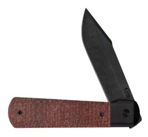 case xx knives longhouse liner lock dark red burlap micarta 10769 cpm-20cv pocket knife