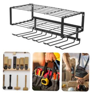 Levemolo Electric Drill Storage Rack Peg Board Drill Holder Cordless Drill Screwdriver Electric Eletric Screwdrivers Garage Tool Organizer Garage Organizers and Storage Black Carbon Steel