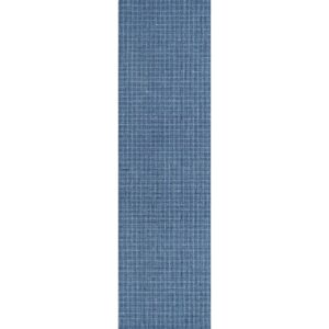 Company C Colorfields Bryn 2' x 3' Accent Doormat Rug | Hand-Tufted Loop Pile 100% Wool | 5/8" Thick | Indigo Blue Navy | Small Rug Entry Kitchen Living Dining Room Bedroom | GoodWeave Certified