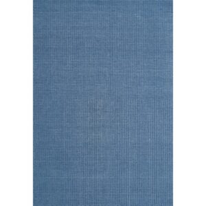 Company C Colorfields Bryn 2' x 3' Accent Doormat Rug | Hand-Tufted Loop Pile 100% Wool | 5/8" Thick | Indigo Blue Navy | Small Rug Entry Kitchen Living Dining Room Bedroom | GoodWeave Certified