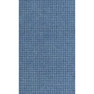 Company C Colorfields Bryn 2' x 3' Accent Doormat Rug | Hand-Tufted Loop Pile 100% Wool | 5/8" Thick | Indigo Blue Navy | Small Rug Entry Kitchen Living Dining Room Bedroom | GoodWeave Certified