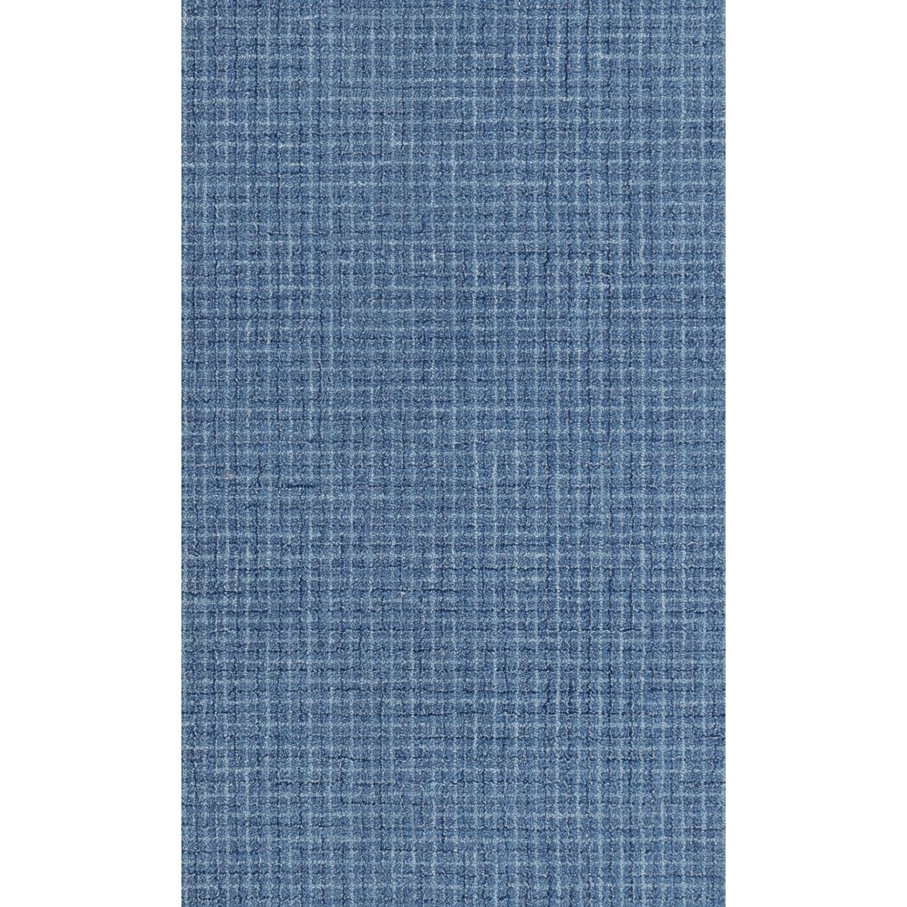 Company C Colorfields Bryn 2' x 3' Accent Doormat Rug | Hand-Tufted Loop Pile 100% Wool | 5/8" Thick | Indigo Blue Navy | Small Rug Entry Kitchen Living Dining Room Bedroom | GoodWeave Certified