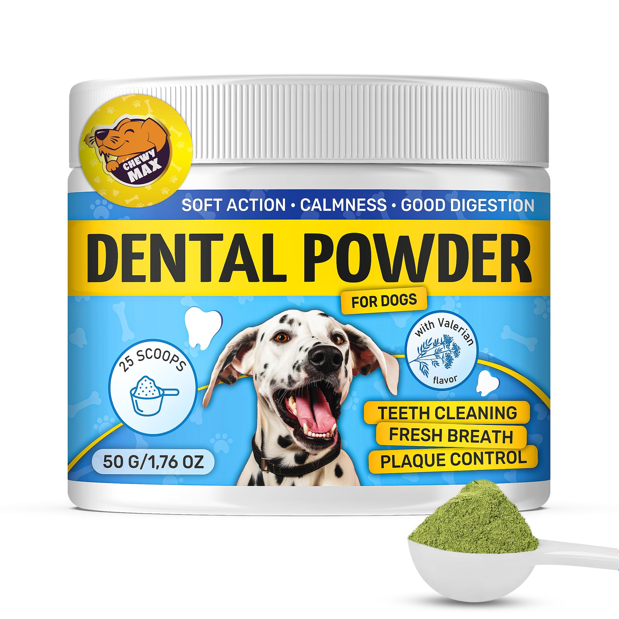 Dog Dental Powder | Dog Breath Freshener | Dog Teeth Cleaning | Plaque Off Powder Dog | Dog Teeth Cleaning Powder | Dental Powder for Dogs Teeth | Canine Plaque Remover | 1.76 Ounces