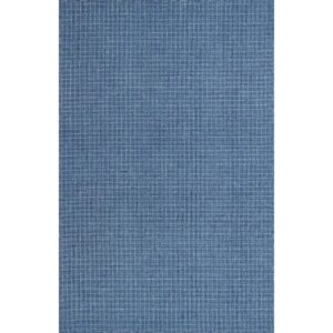 Company C Colorfields Bryn 2' x 3' Accent Doormat Rug | Hand-Tufted Loop Pile 100% Wool | 5/8" Thick | Indigo Blue Navy | Small Rug Entry Kitchen Living Dining Room Bedroom | GoodWeave Certified