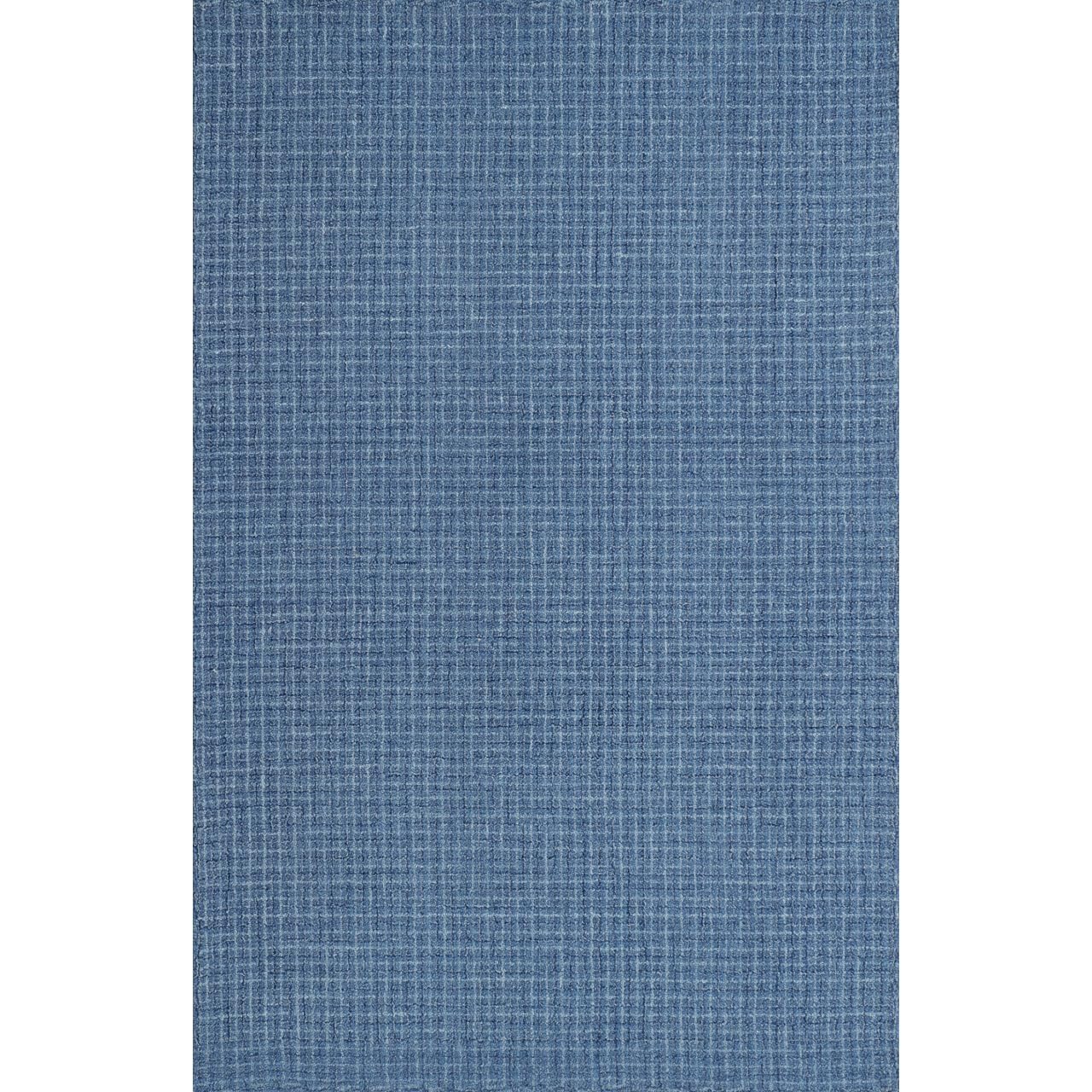 Company C Colorfields Bryn 2' x 3' Accent Doormat Rug | Hand-Tufted Loop Pile 100% Wool | 5/8" Thick | Indigo Blue Navy | Small Rug Entry Kitchen Living Dining Room Bedroom | GoodWeave Certified