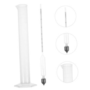 BRIGHTFUFU 1 Set Wine Making Kit Hydrometer Beer Meter Hydrometer Tester Hydrometer Test Tube Professional Measuring Tube Portable Graduated Cylinder Beer Hydrometer Measuring Tools Plastic